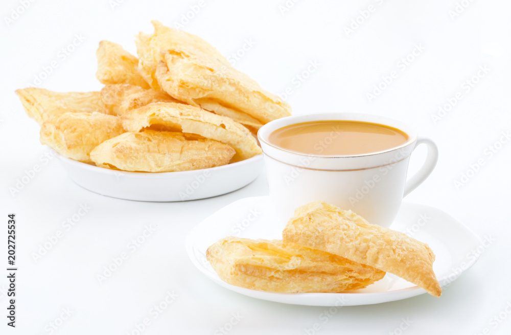 Indian Tea Time Breakfast Khari Also Know as Kharee, Khari Biscuit or ...