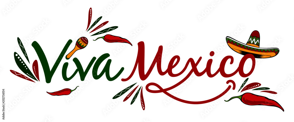 Viva Mexico Sign Stock Vector | Adobe Stock