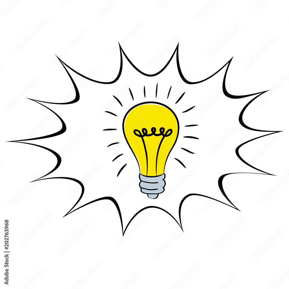 Light Bulb Idea Cartoon