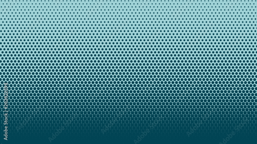 Halftone gradient dots background vector illustration. Blue dark dotted ...