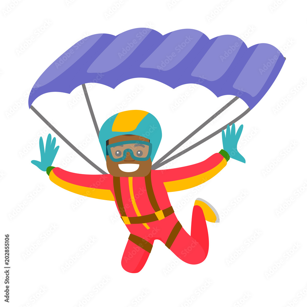 Animated Cartoonish Skydiving
