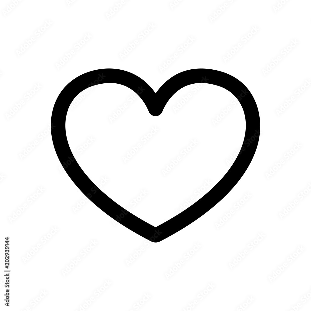 Modern heart line icon. Premium pictogram isolated on a white ...