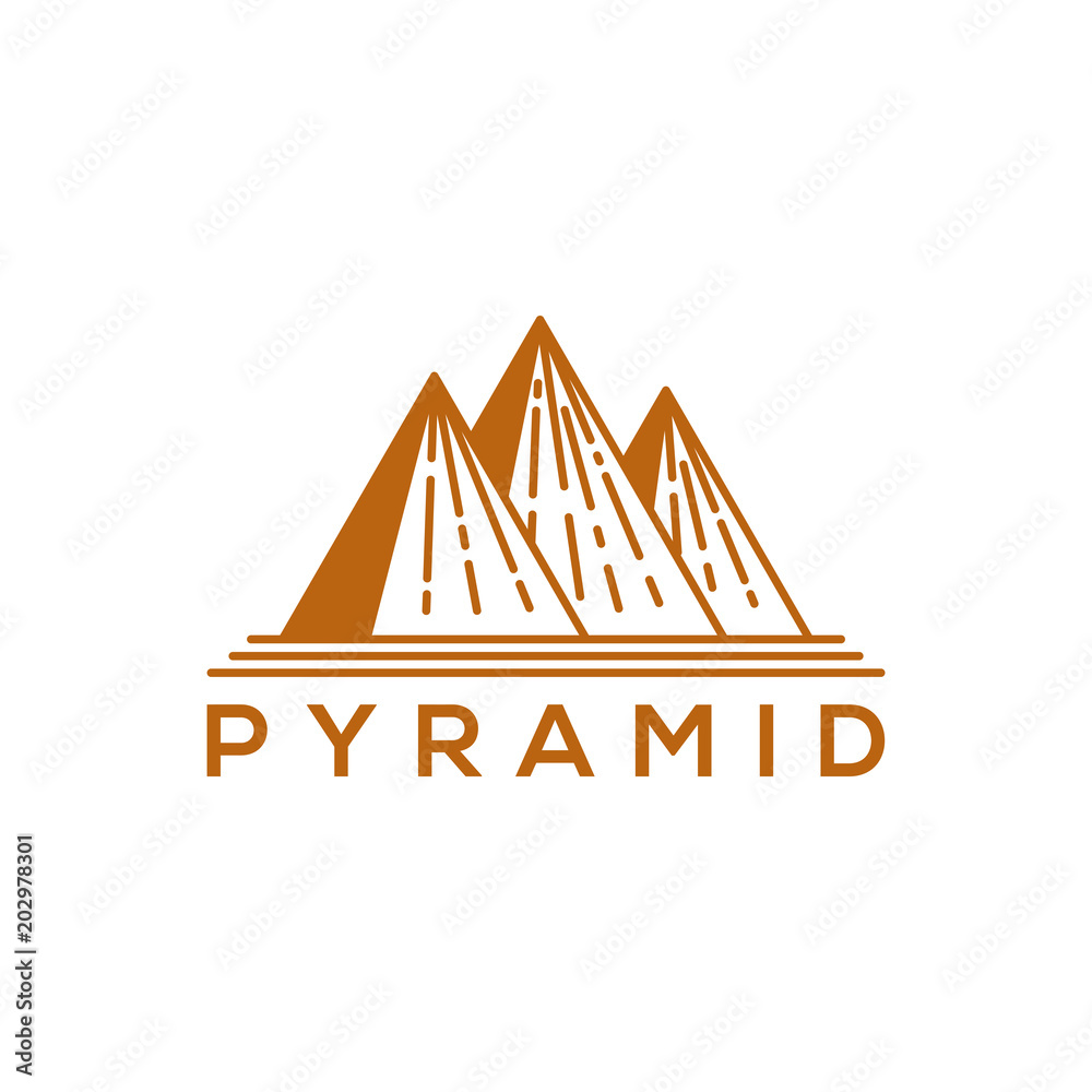 pyramid icon for logo concept, egypt - vector icon logo template Stock ...