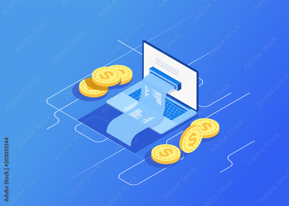 Financial review infographic elements. Stock Vector | Adobe Stock