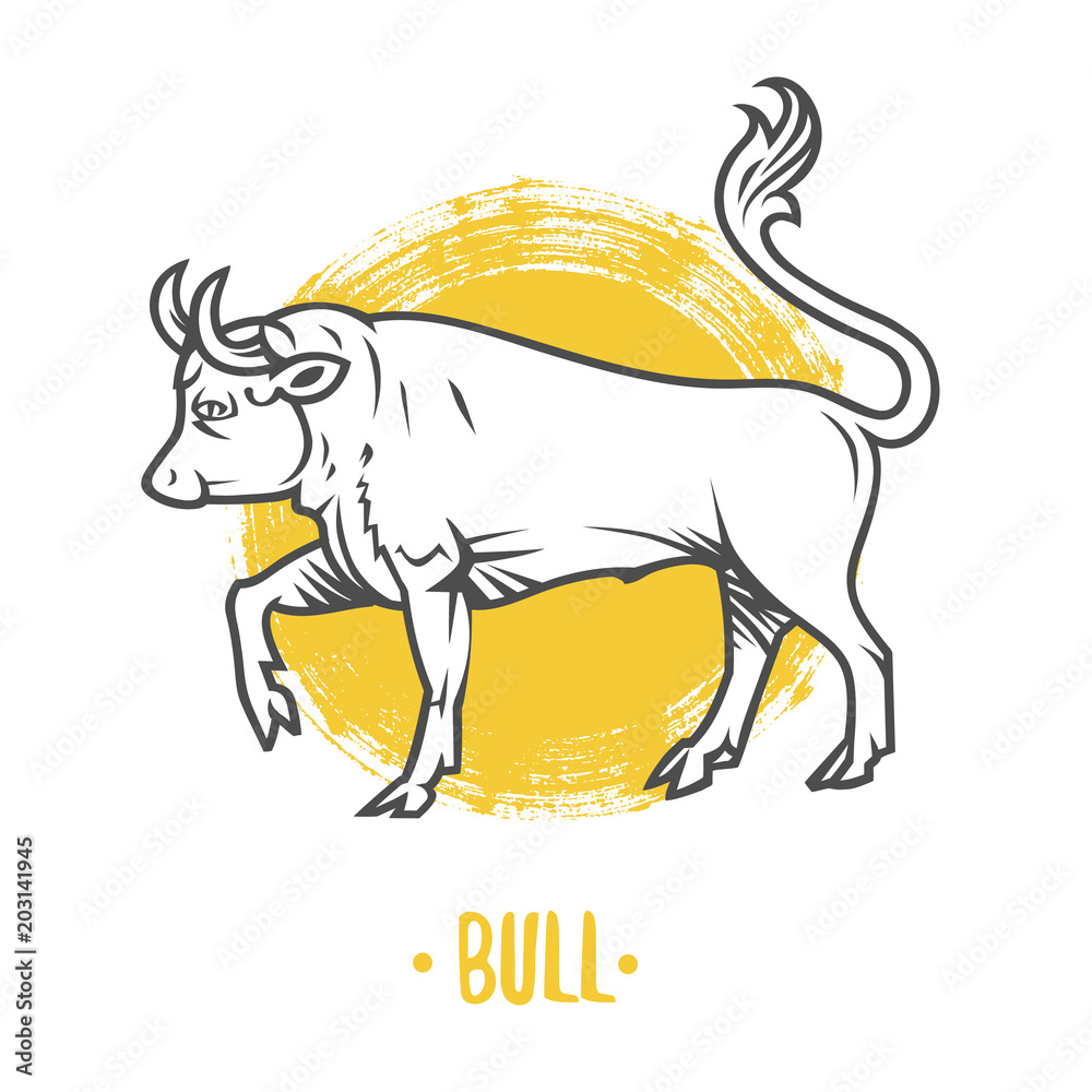 4306373 Logo of bull Coat of arms, heraldry Stock Vector | Adobe Stock