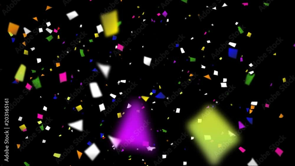 Confetti_Coming_Loop&Alpha Stock Video | Adobe Stock