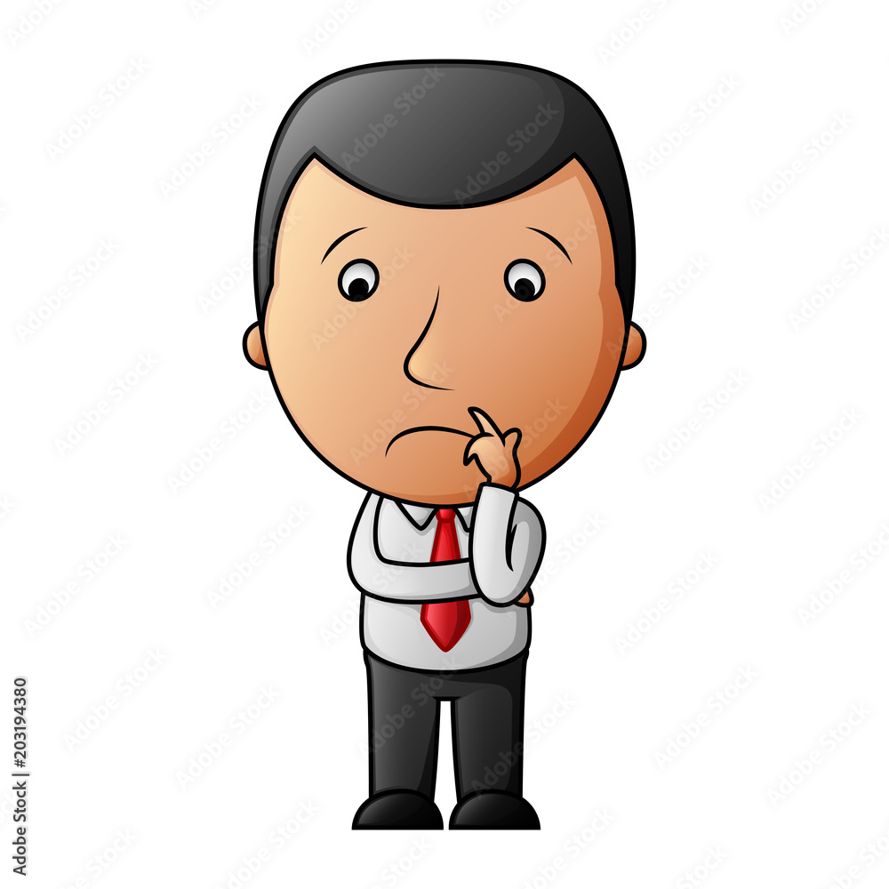 Cartoon sad businessman Stock Vector | Adobe Stock