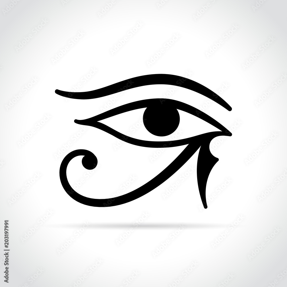 horus eye icon on white background Stock Vector | Adobe Stock