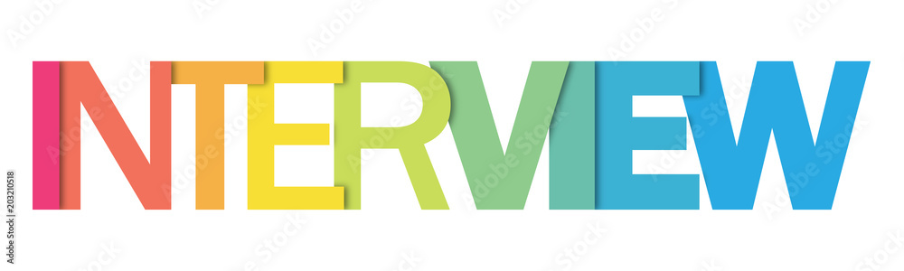 "INTERVIEW" overlapping vector letters icon Stock Vector | Adobe Stock