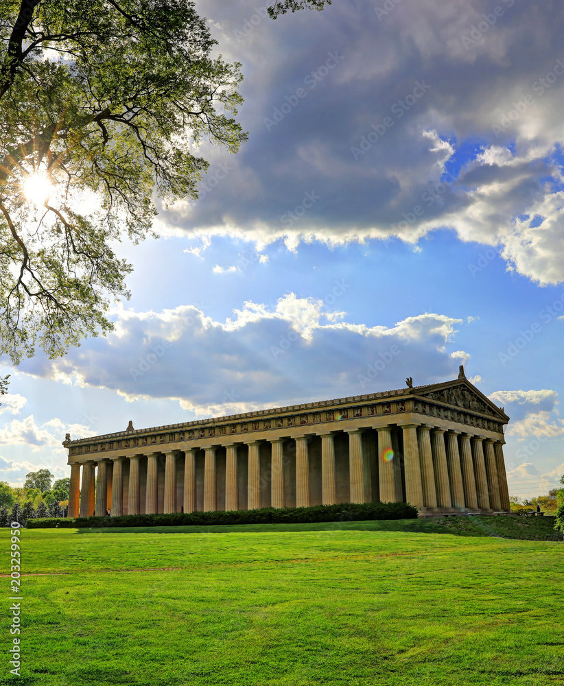 The Parthenon in Nashville, Tennessee is a full scale replica of the original Parthenon in ...