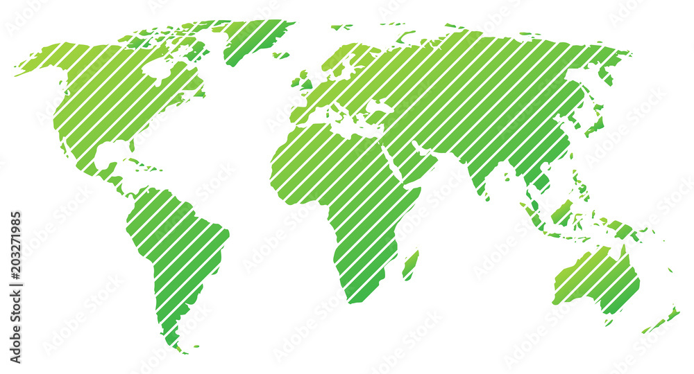 World map with vertical lines, Vector illustration, Elements of this ...