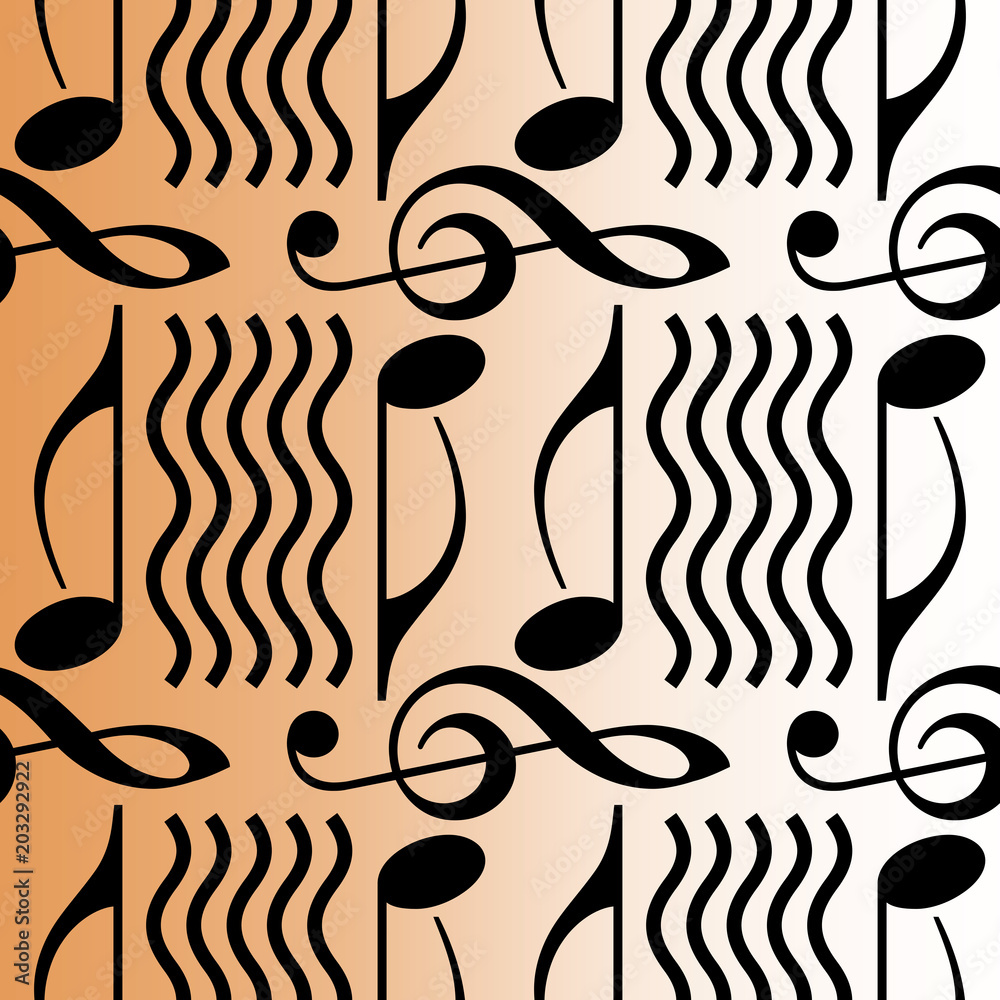 Muster Musik, Noten Stock-Illustration | Adobe Stock