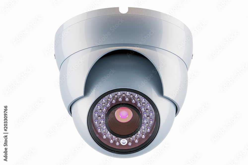 Dome security camera, 3D rendering Stock-Illustration | Adobe Stock