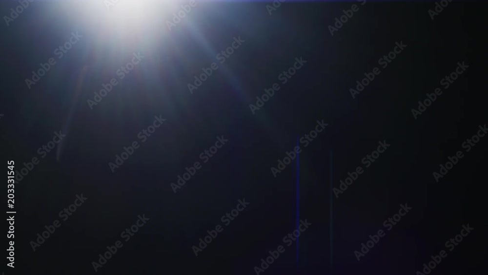 Horizontal Moving Light on Black Background. Real Lens Flare with ...