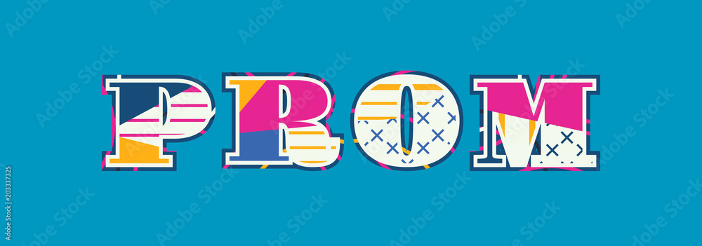 Prom Concept Word Art Illustration Stock Vector | Adobe Stock