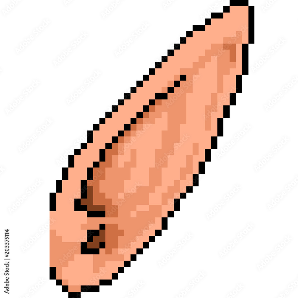 vector pixel art elf ear Stock Vector | Adobe Stock