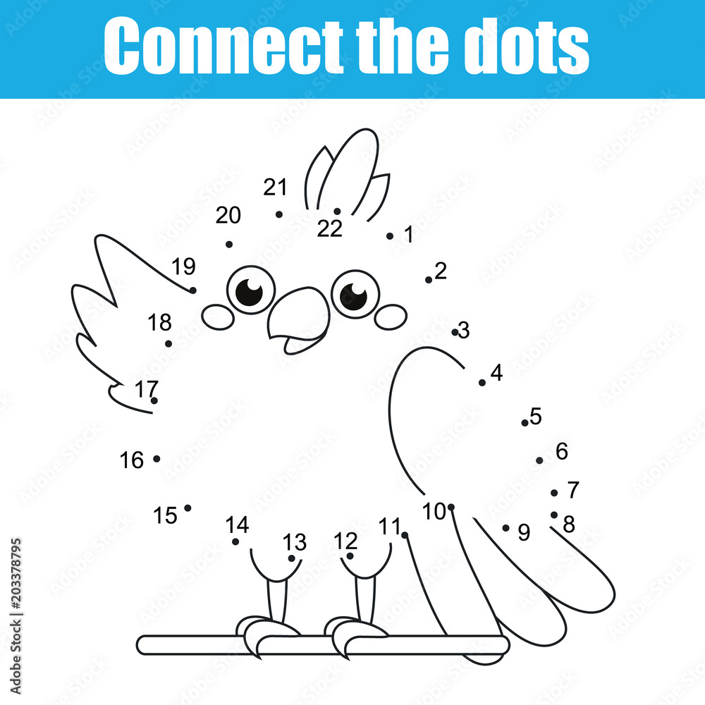 Connect The Dots Children Educational Drawing Game Dot To Dot By