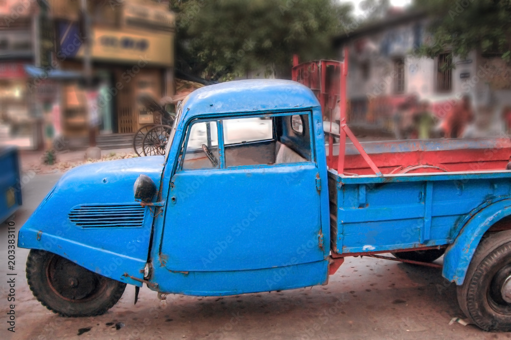 Auto Rickshaw transport for short distances of India. Stock Photo ...