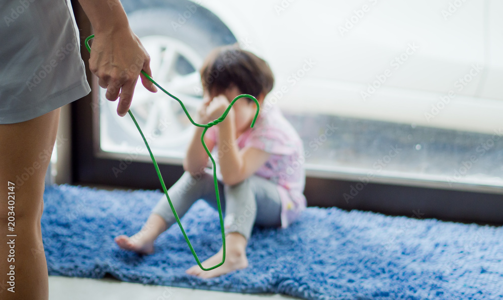 mother hit her kid, children crying, little girl cry, feeling sad ...