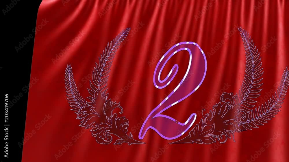 Number 2. Animation of the top ten numbers with alpha channel ...