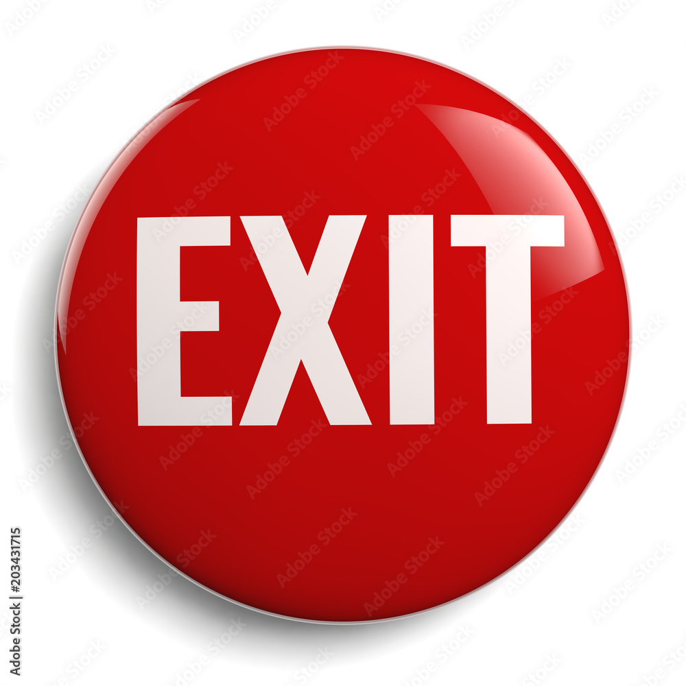 Exit Sign Way Out Icon Stock Illustration | Adobe Stock