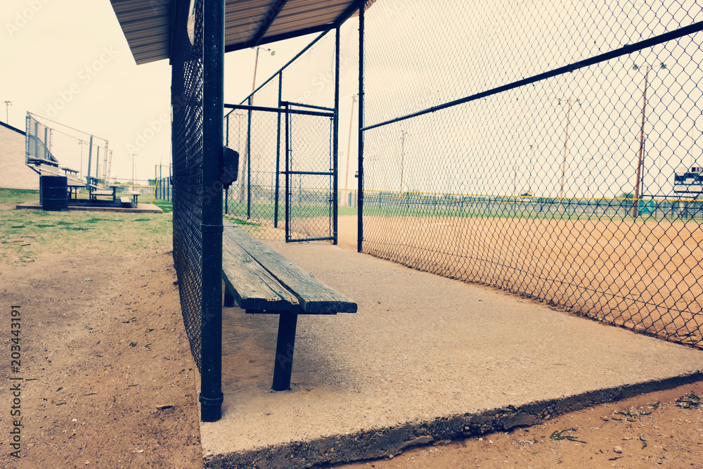 Baseball Dugout Bench