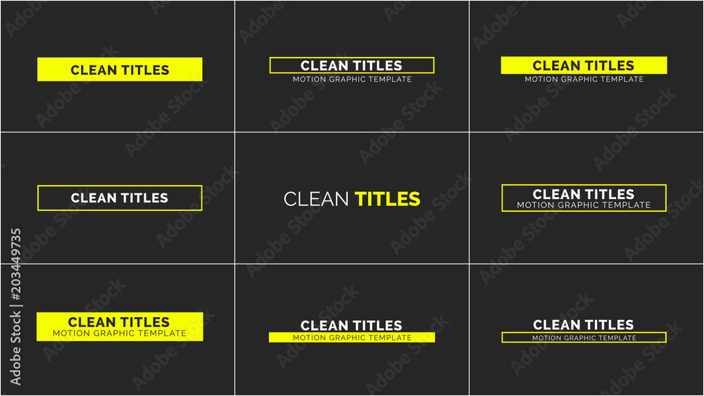 8 Smooth Boxed Titles Stock Template | Adobe Stock