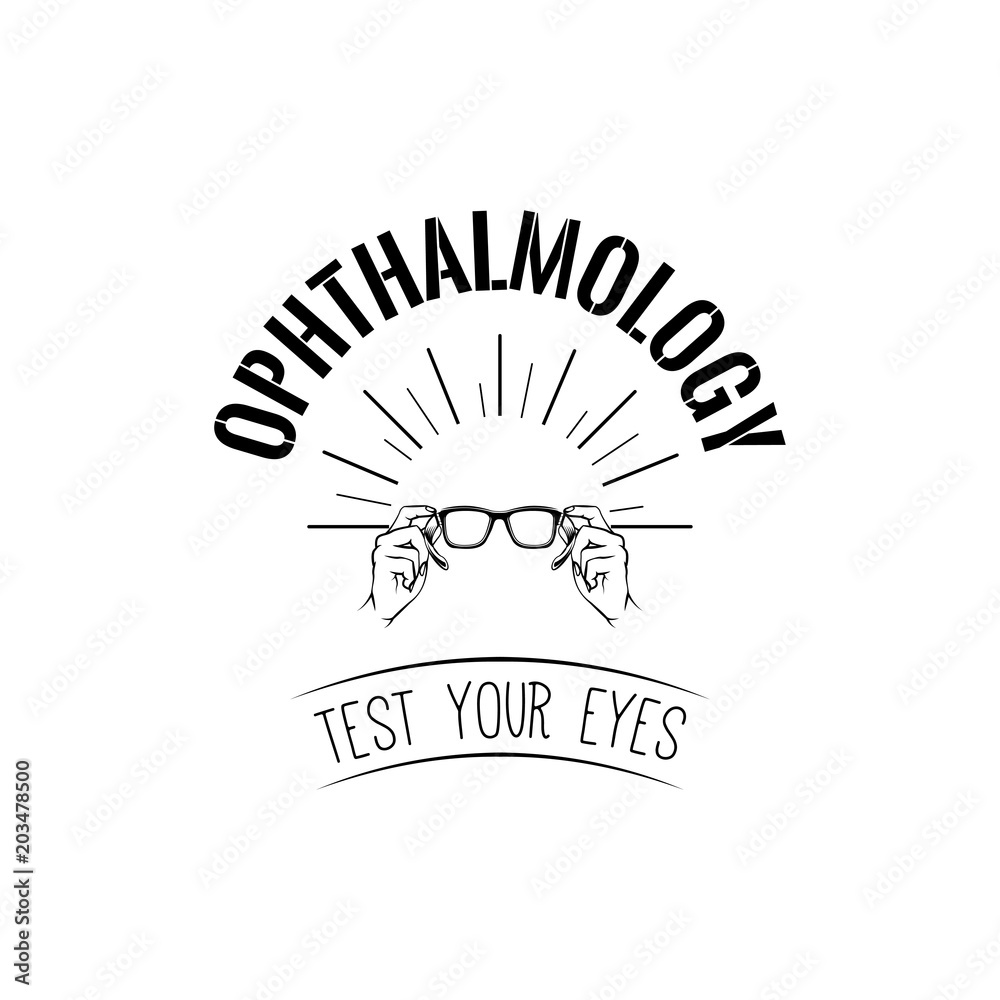 Ophthalmology logo design. Glasses icon. Hands. Test your eyes ...