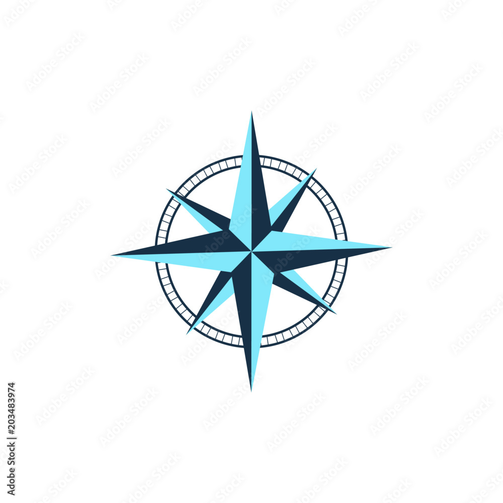 Star Navigation Compass Logo, compass vector logo design, Compass logo ...