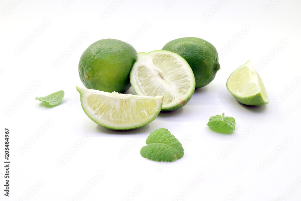 Tropical fresh and delicious lime objects Stock Photo | Adobe Stock