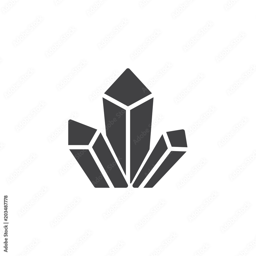 Drugs Crystals vector icon. filled flat sign for mobile concept and web ...