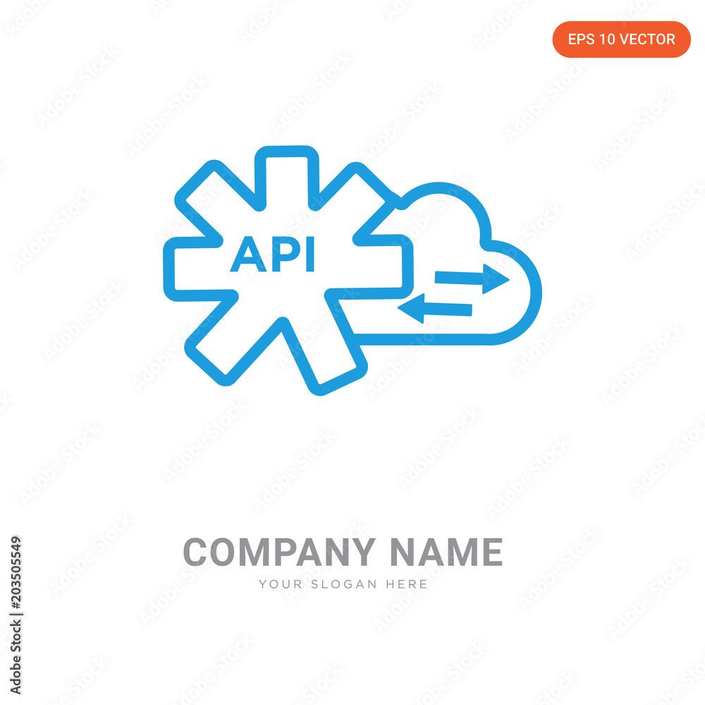 Api company logo design Stock Vector | Adobe Stock
