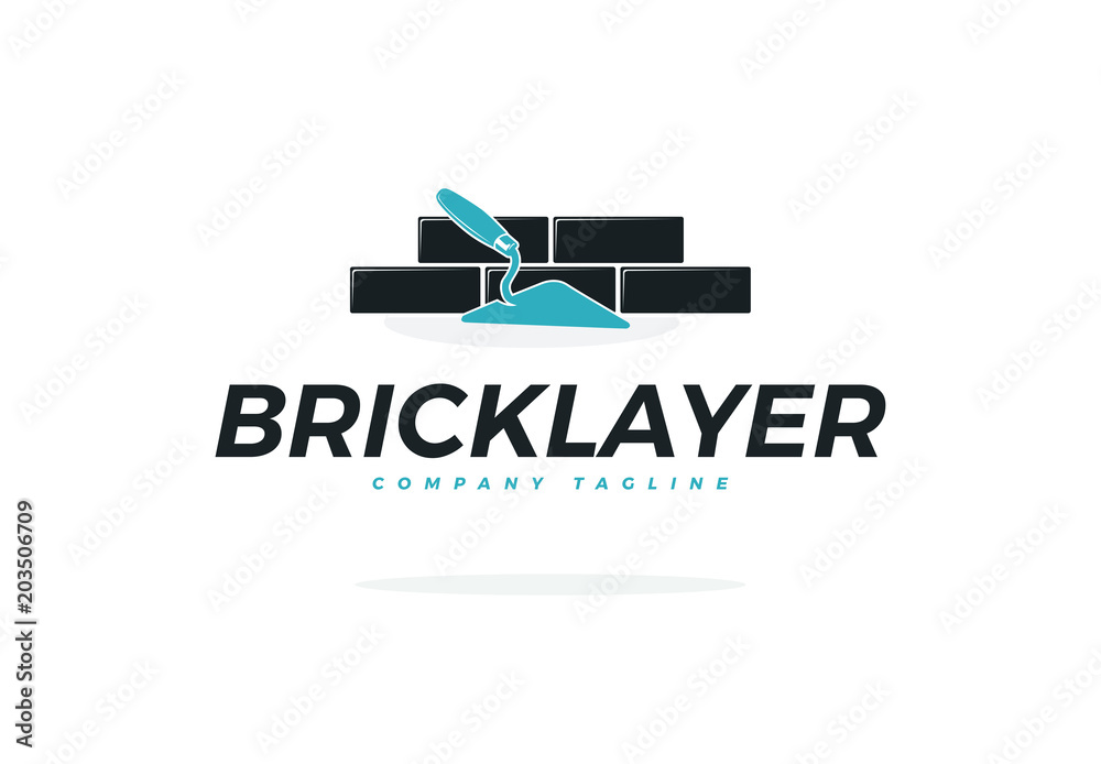Bricklayer Vector Logo with Trowel Stock Vector | Adobe Stock Bricklayer Vector Logo with Trowel Stock Vector | Adobe Stock
