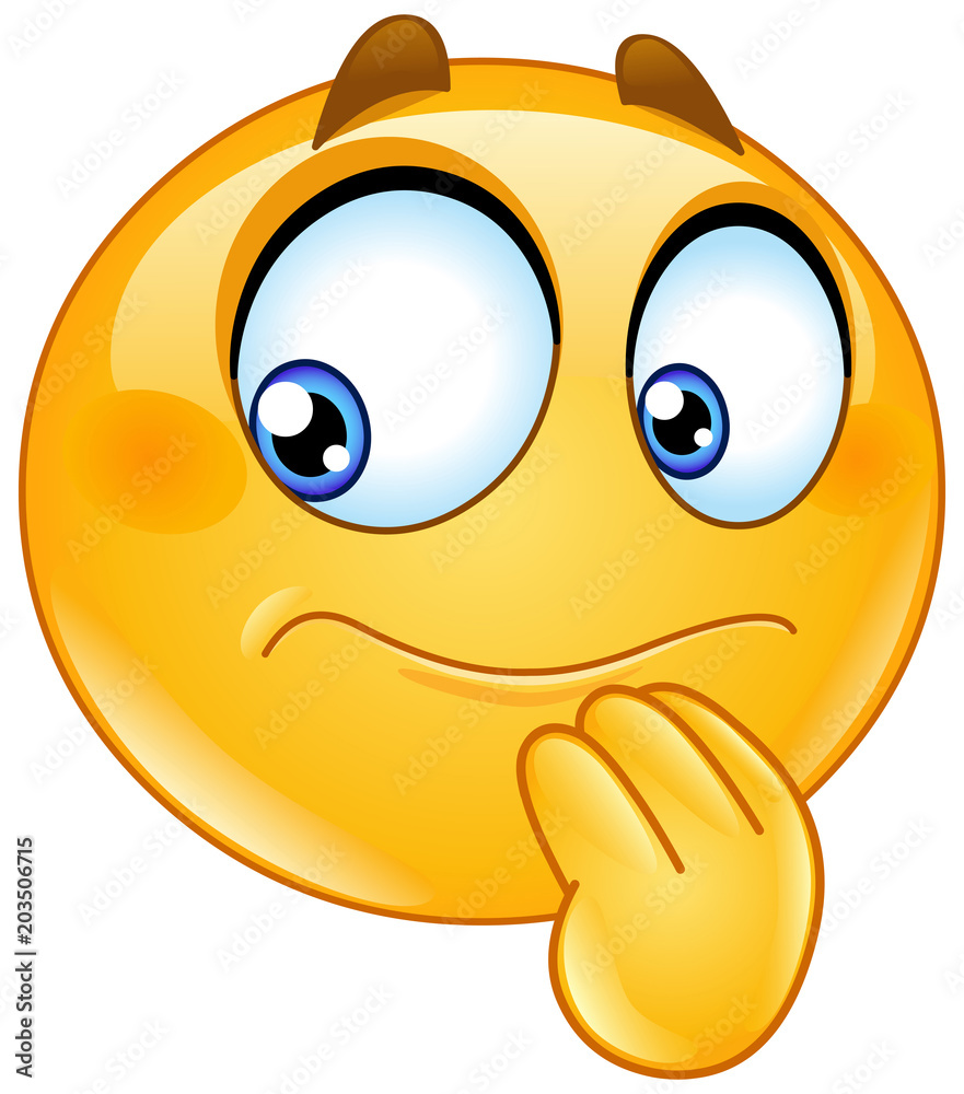 Hesitate emoticon Stock Vector | Adobe Stock