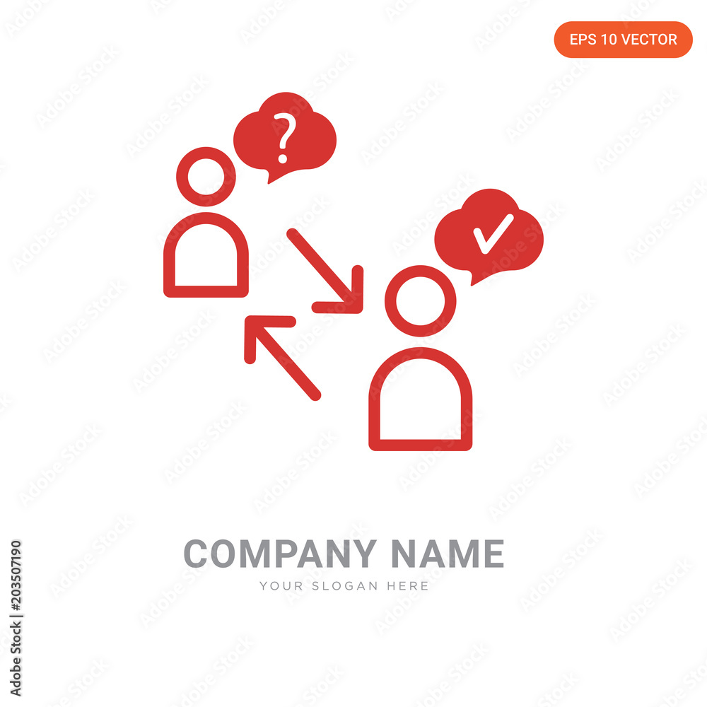 Question company logo design Stock Vector | Adobe Stock