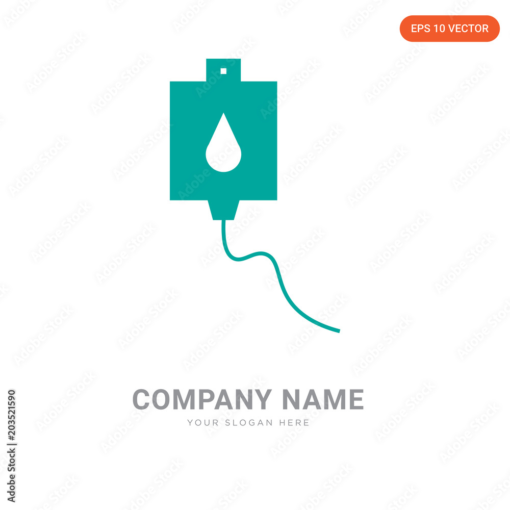 Blood Transfusion company logo design Stock Vector | Adobe Stock