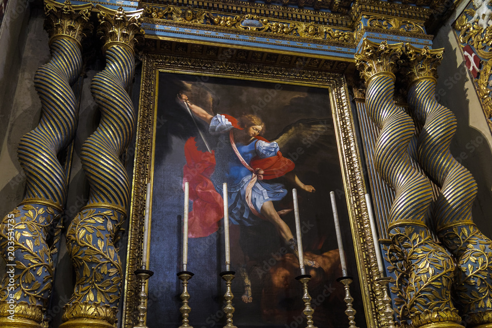 Valletta, Malta St John Roman Catholic Co-Cathedral interior art ...