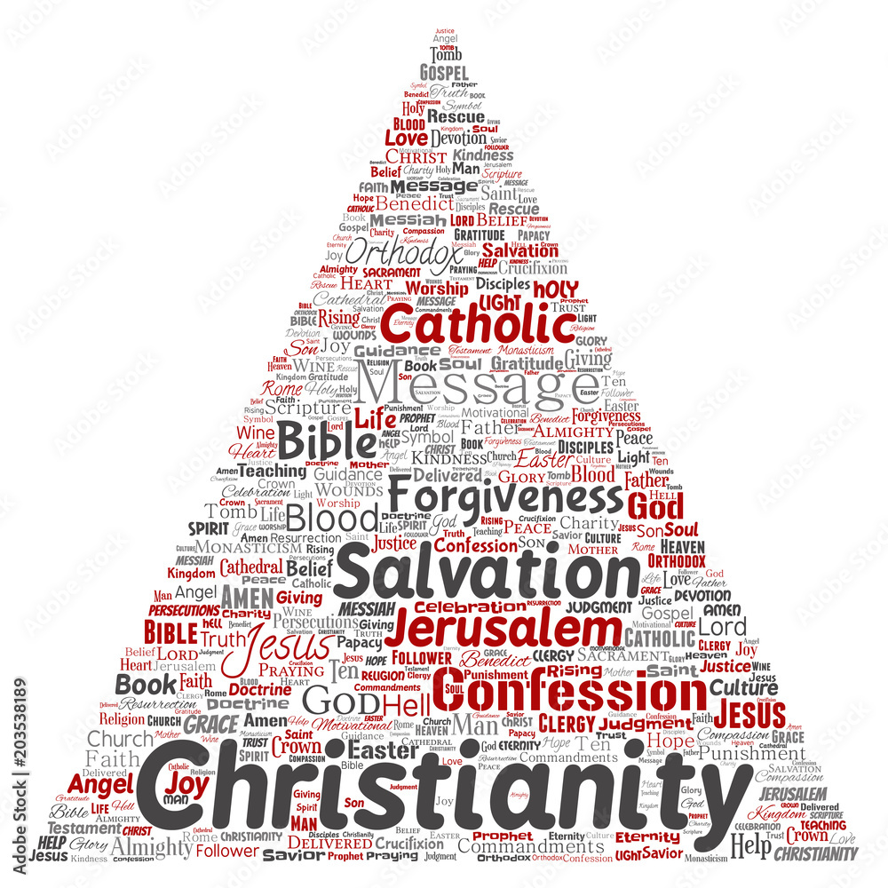 Vector conceptual christianity, jesus, bible, testament triangle arrow ...