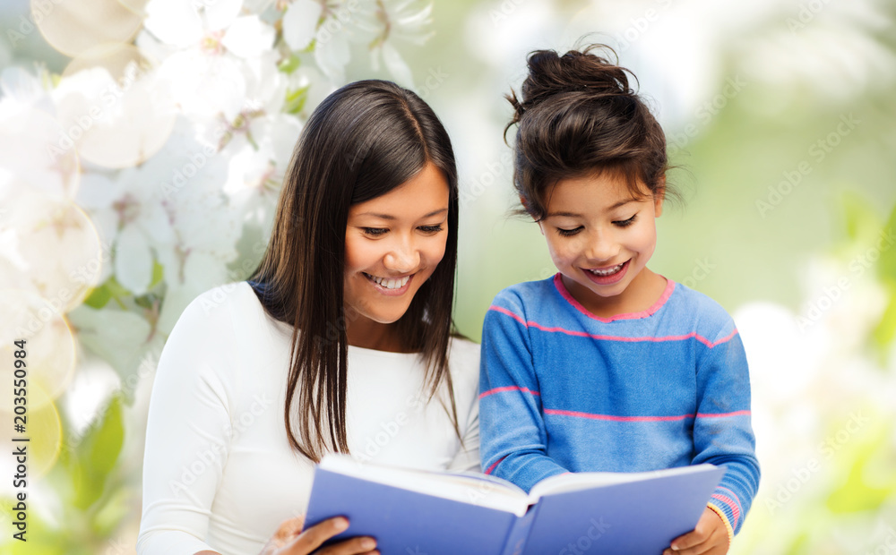 family, motherhood school and people concept - happy mother and ...