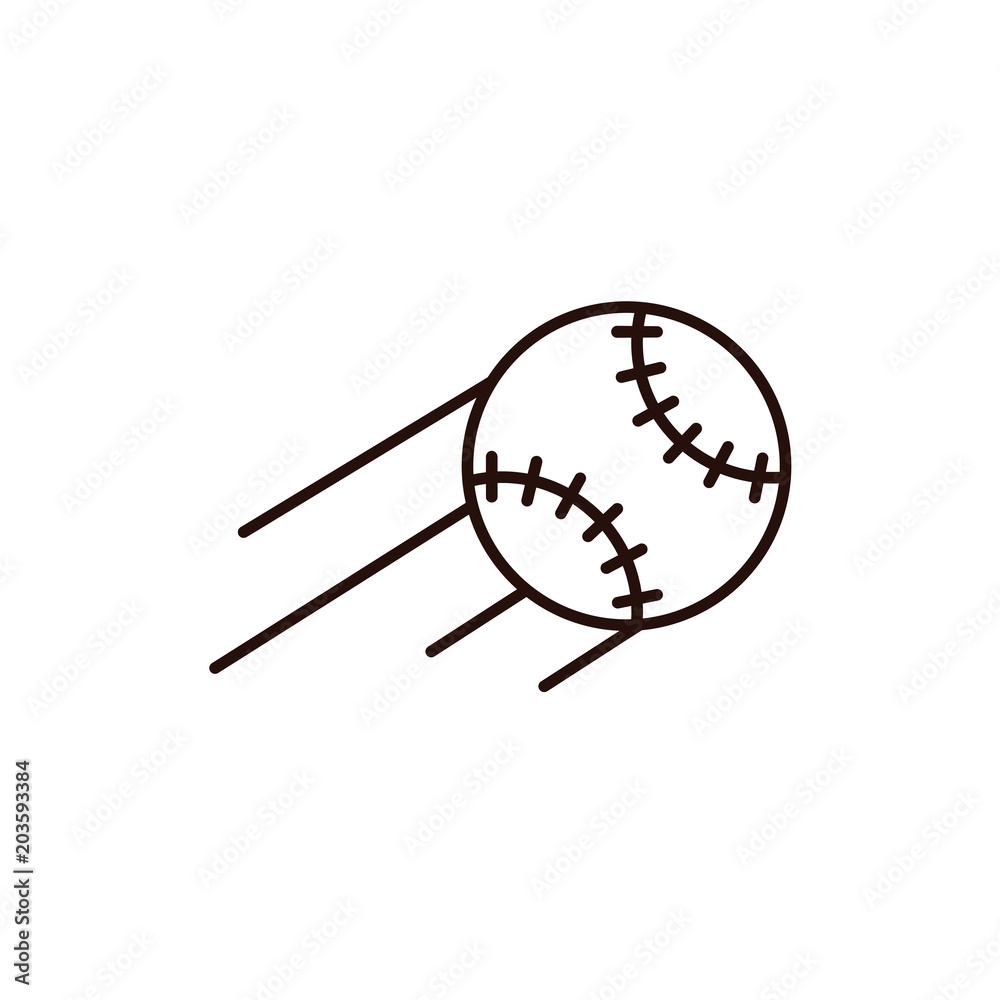 Flying Baseball Vector