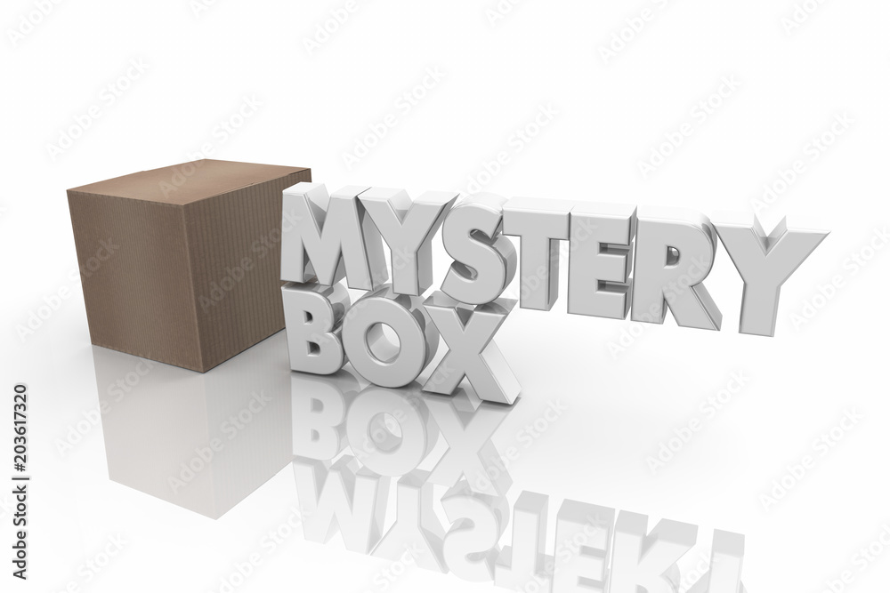 Mystery Box Cardboard Package Unknown Contents Word 3d Render ...