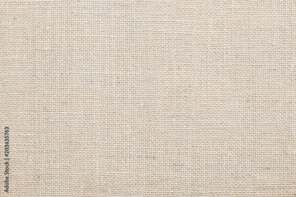 Hessian sackcloth woven fabric texture background in beige cream brown ...