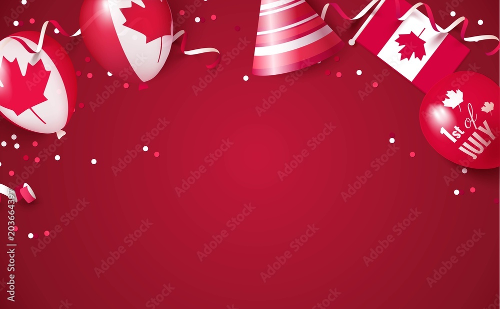 1st of July. Canada independence day celebration background with ...