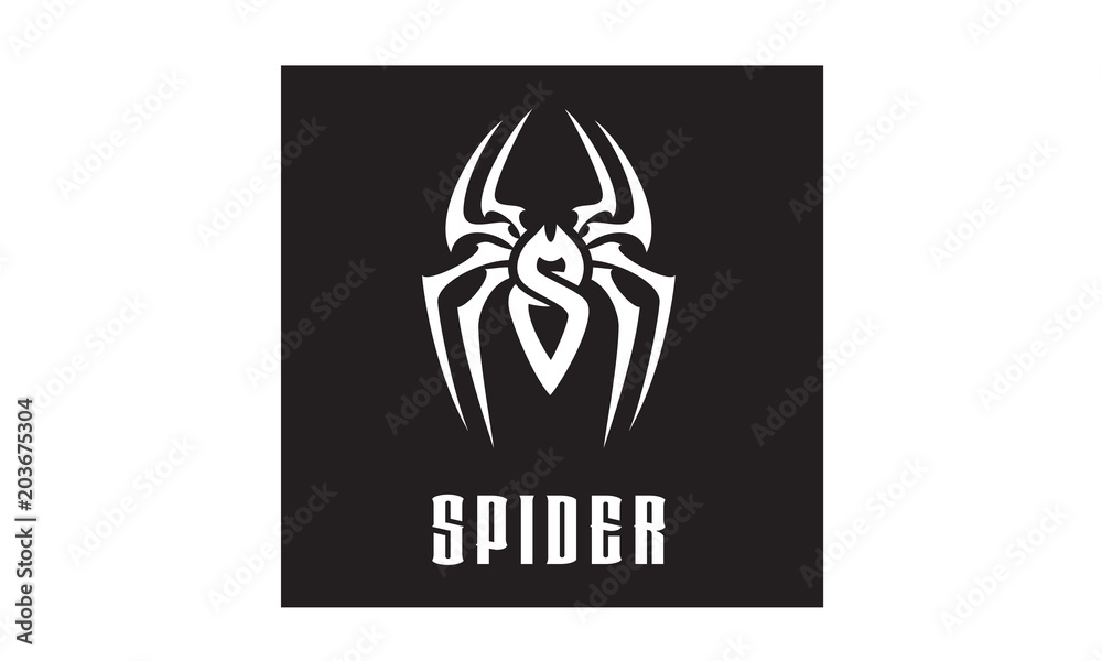 Initial Letter S Spider Man Insect Arthropod symbol logo design ...