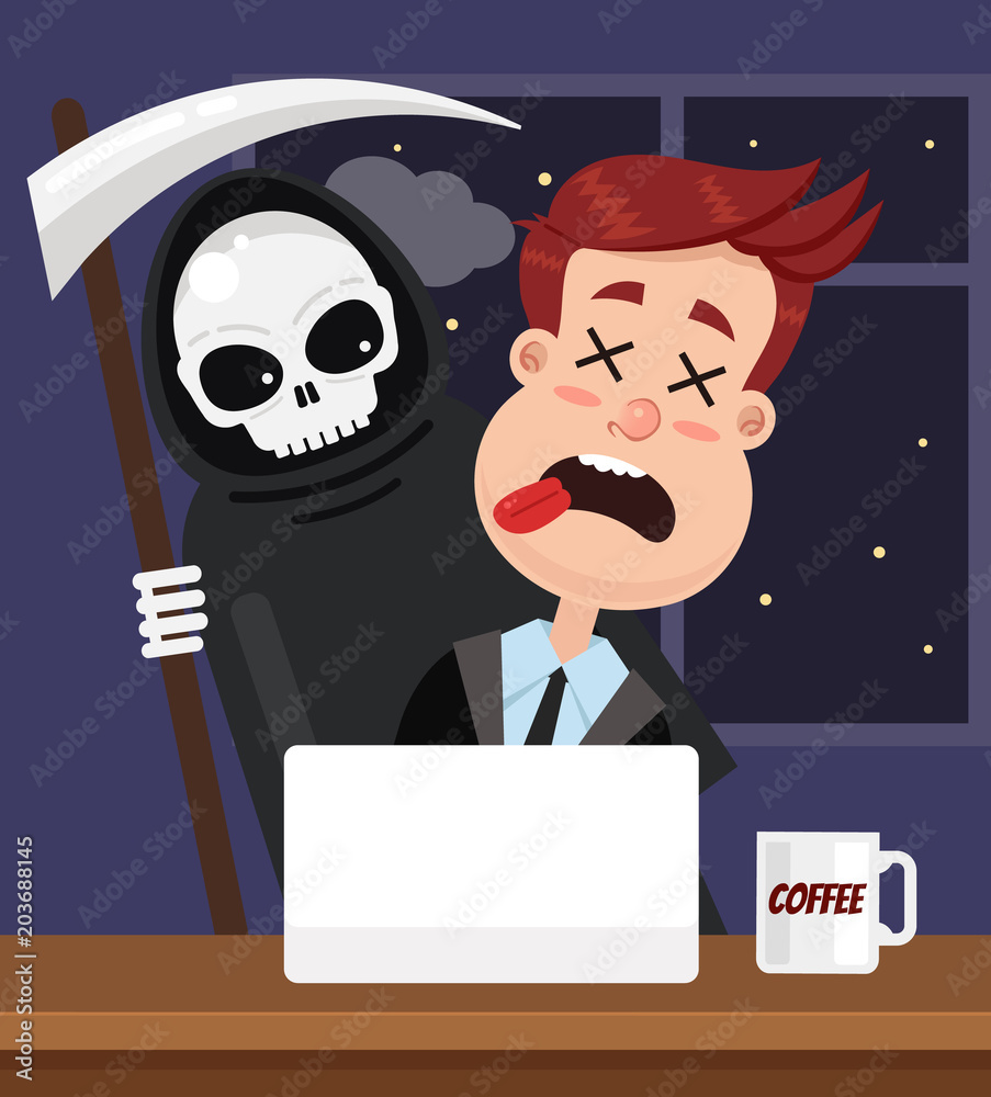 Sad Factory Worker Cartoon