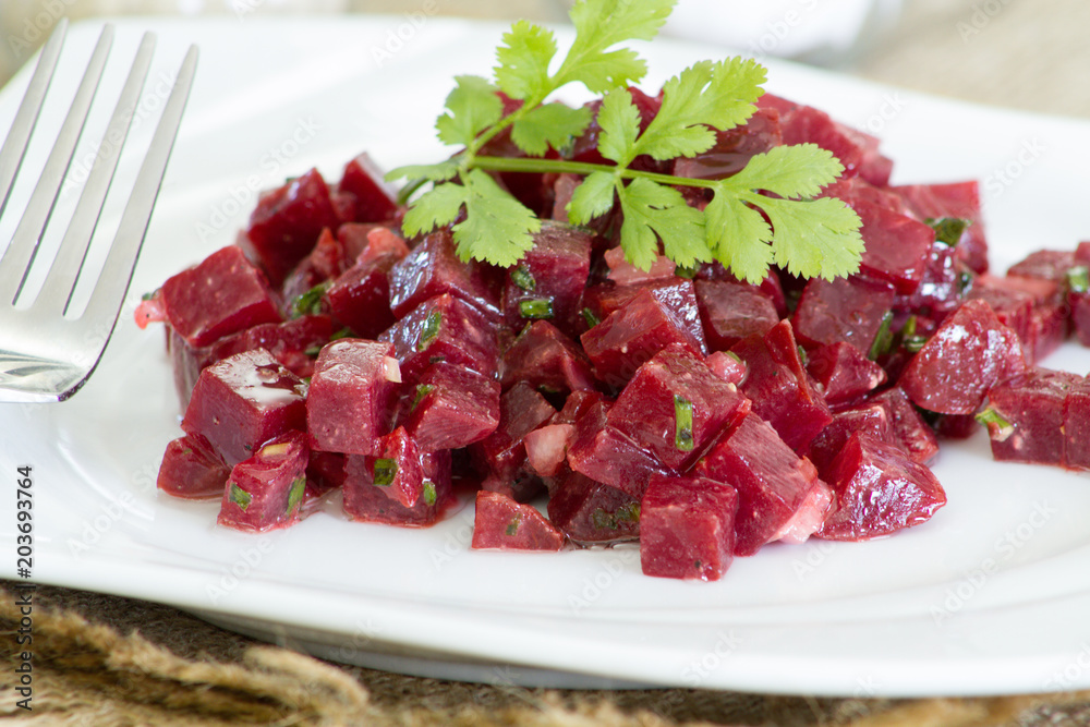 betteraves à la vinaigrette Stock Photo | Adobe Stock