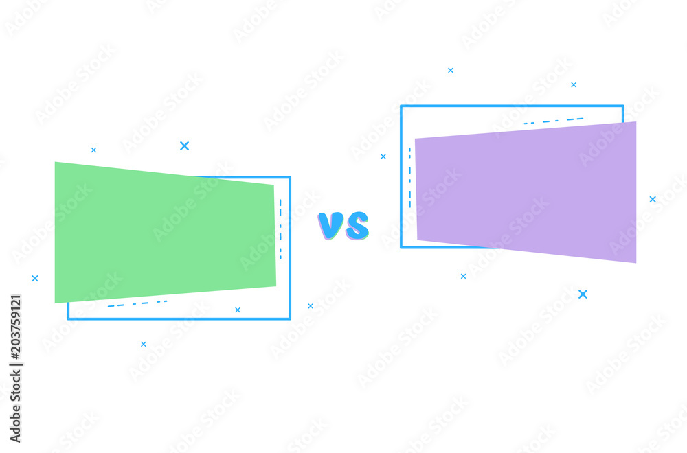 VS card. Versus screen. Vector illustration. Stock Vector | Adobe Stock