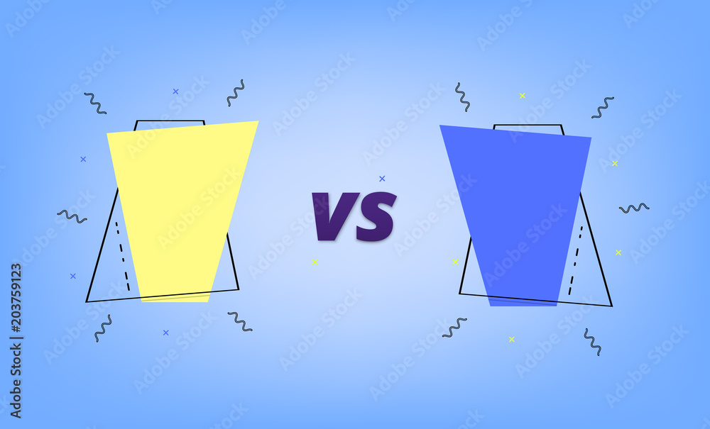 VS card. Versus screen. Vector illustration. Stock Vector | Adobe Stock