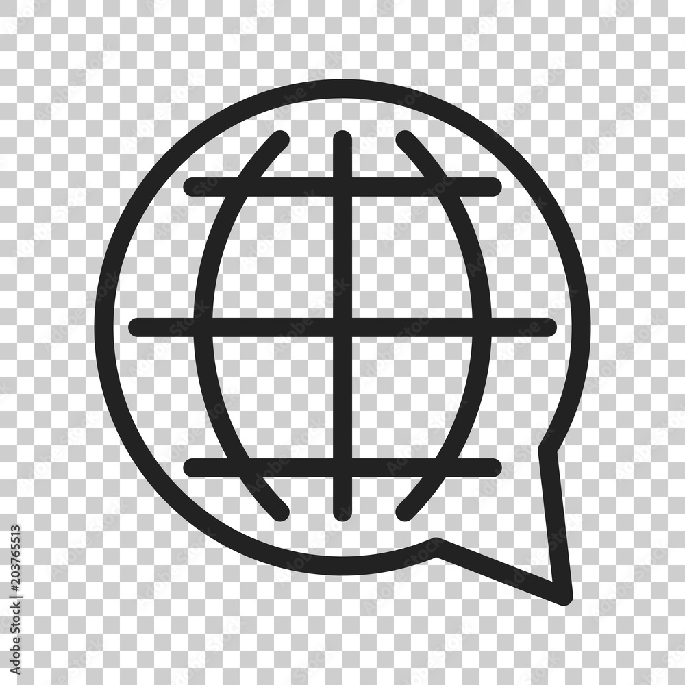 Choose or change language icon. Vector illustration on isolated ...