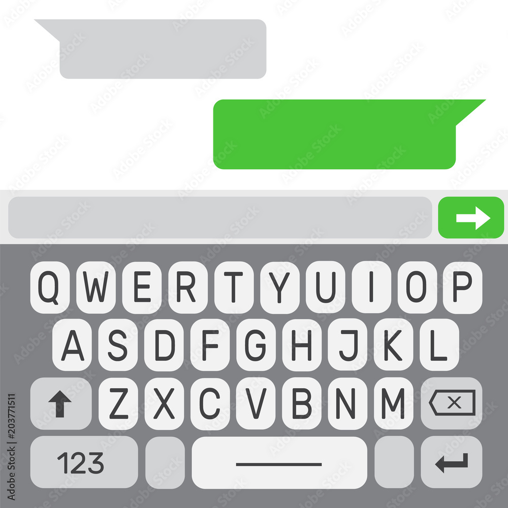 Mobile UI kit chat messenger. Chat app template interface vector ... Mobile UI kit chat messenger. Chat app template interface vector ...